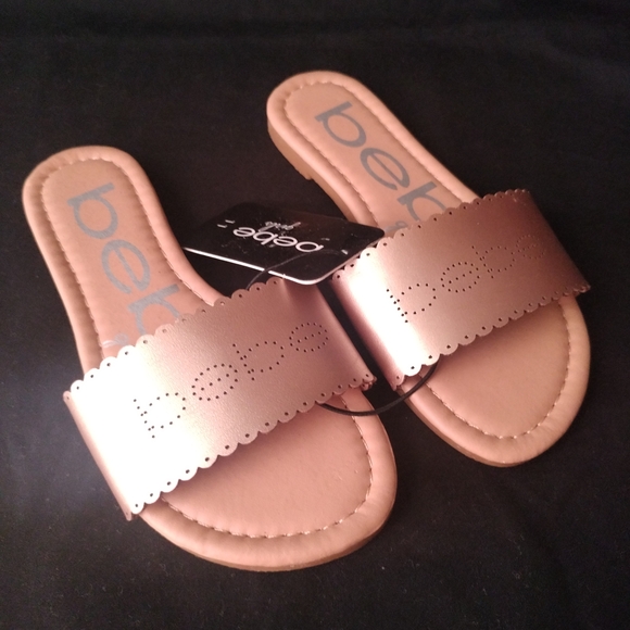 bebe | Shoes | Bebe Kids Sandals In Metallic Rose Gold | Poshmark